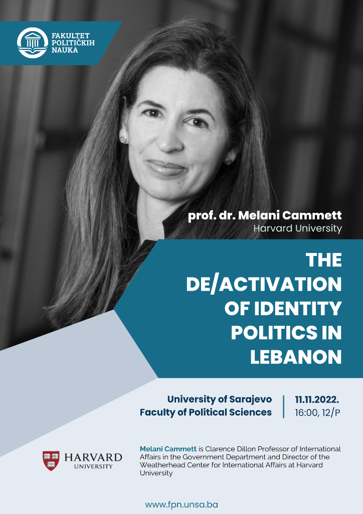 Gostujuće predavanje prof. Melani Cammett sa Univerziteta Harvard na ...