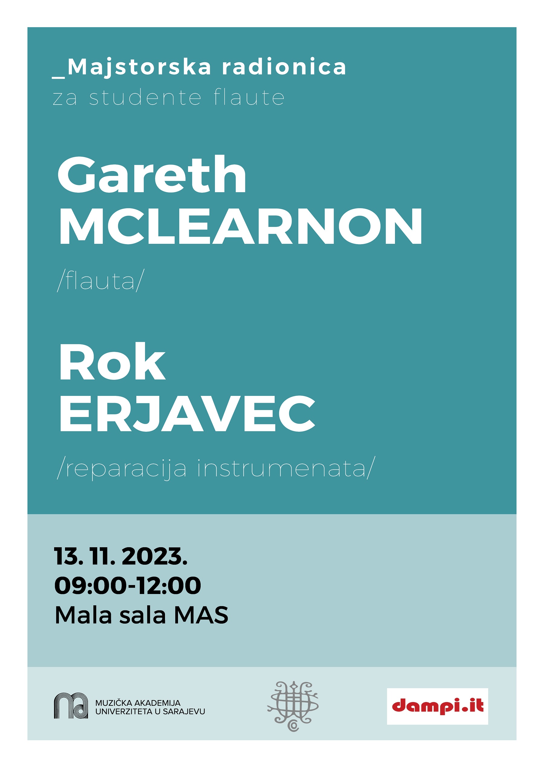 Majstorska radionica flautiste Garetha McLearnona | Univerzitet u Sarajevu